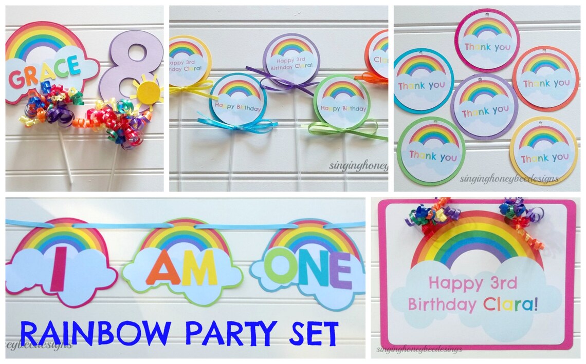 I Am One Rainbow Banner Rainbow 1st Birthday Banner Rainbow - Etsy