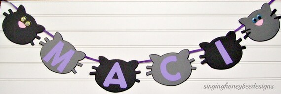 Kitty banner, Kitty birthday party, cat banner, cat birthday party ...
