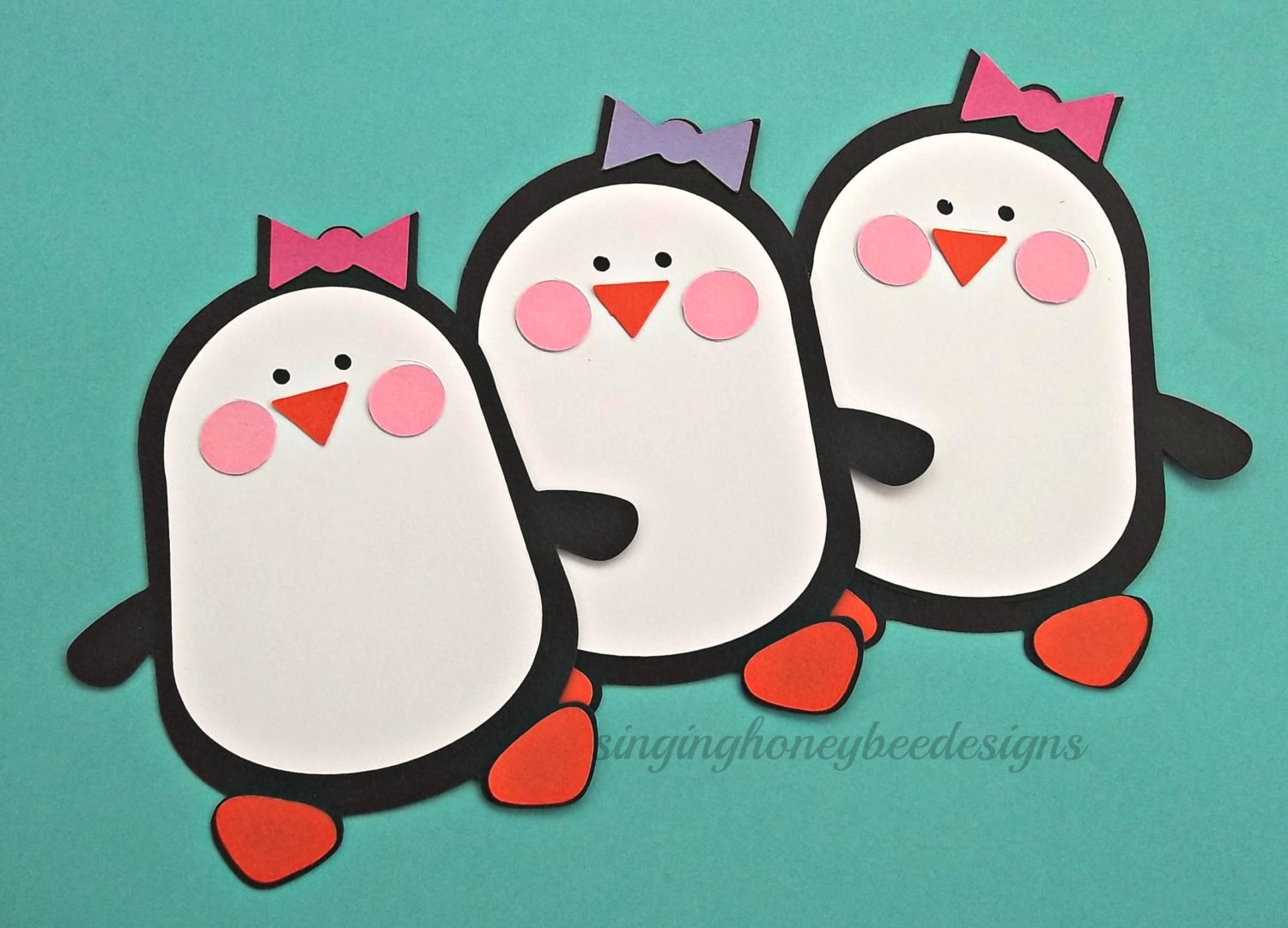 Penguin Die Cut Penguin Diecut Penguin Cutouts Penguin - Etsy