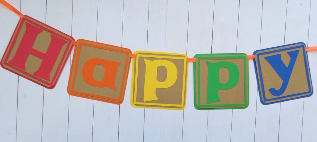 Abc's Blocks Birthday Banner, ABC and 123's Birthday Party, Abc and 123 ...