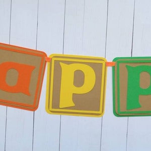 Abc's Blocks Birthday Banner, ABC and 123's Birthday Party, Abc and 123 ...