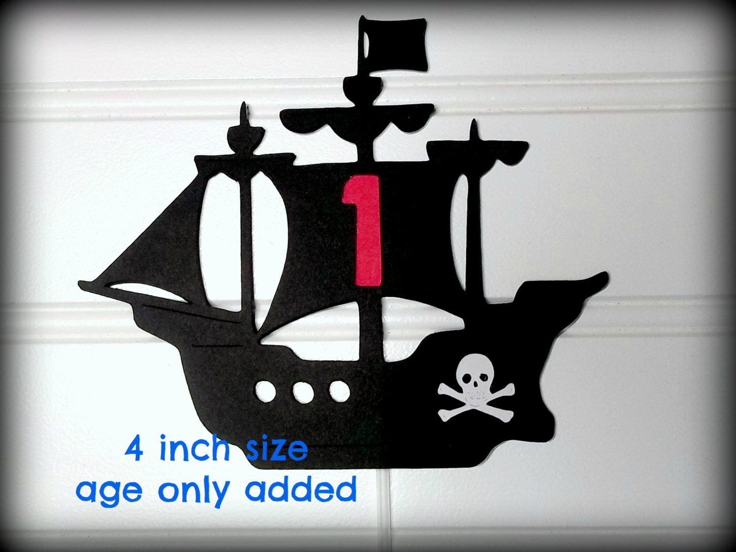 Topper de fiesta de cumpleaños de barco pirata personalizado - Etsy México