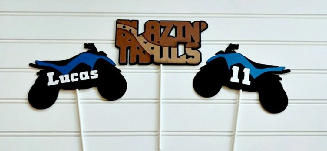 Atv 4 Wheeler Centerpiece Set, Atv 4 Wheeler Birthday, 4 Wheeler Table ...