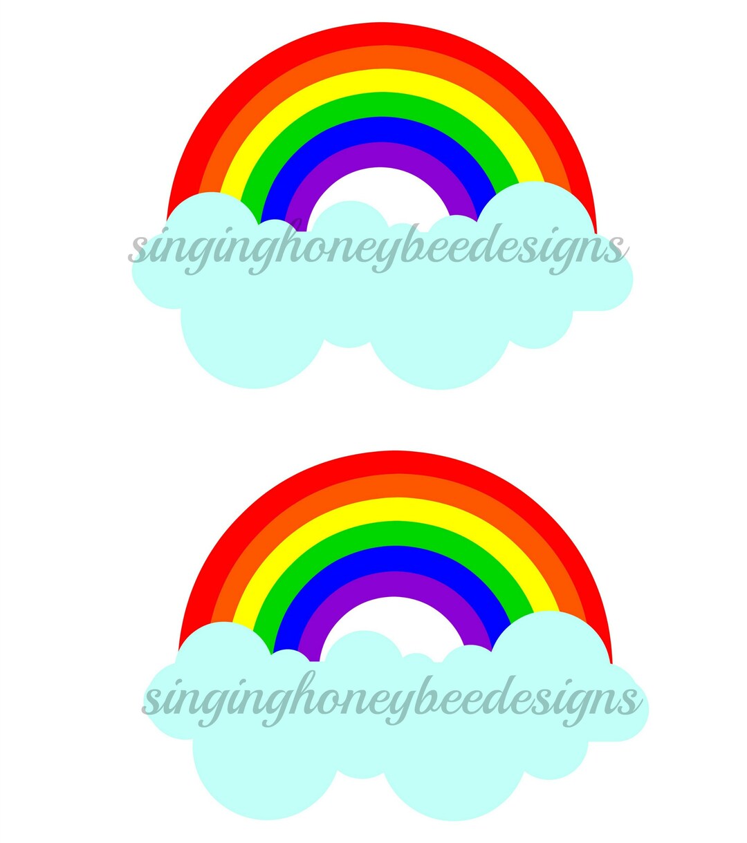 Rainbow Digital Image, Rainbow Digital Download, Rainbow Clipart Image ...