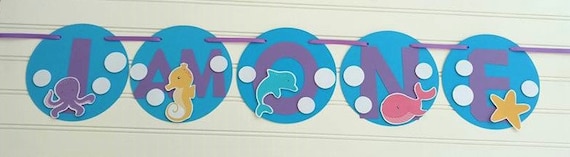 under sea banner, ocean banner, ocean fish banner, ocean birthday ...