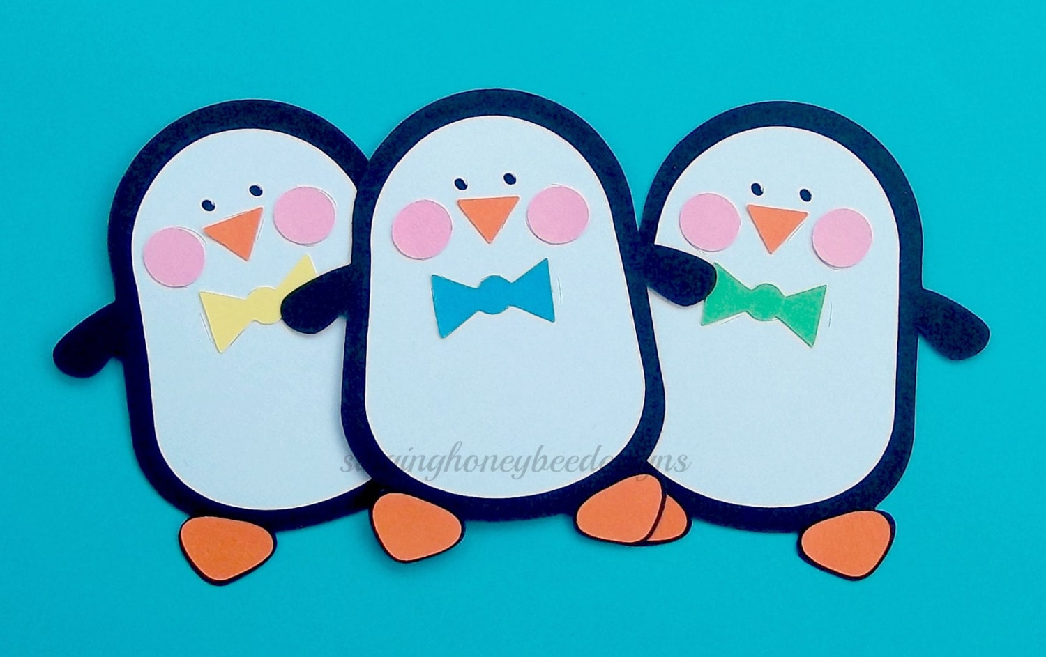 Penguin Die Cut Penguin Diecut Penguin Cutouts Penguin - Etsy