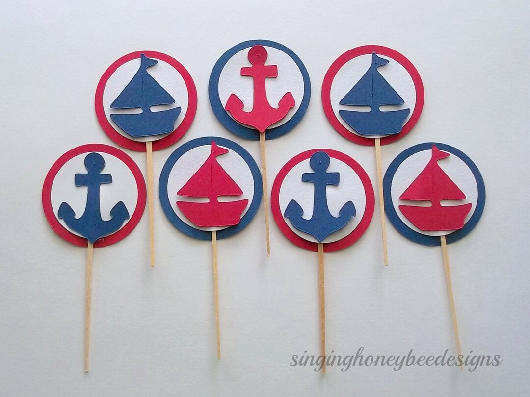 Nautical Cake Toppers, Nautical Baby Shower, Nautical Birthday ...
