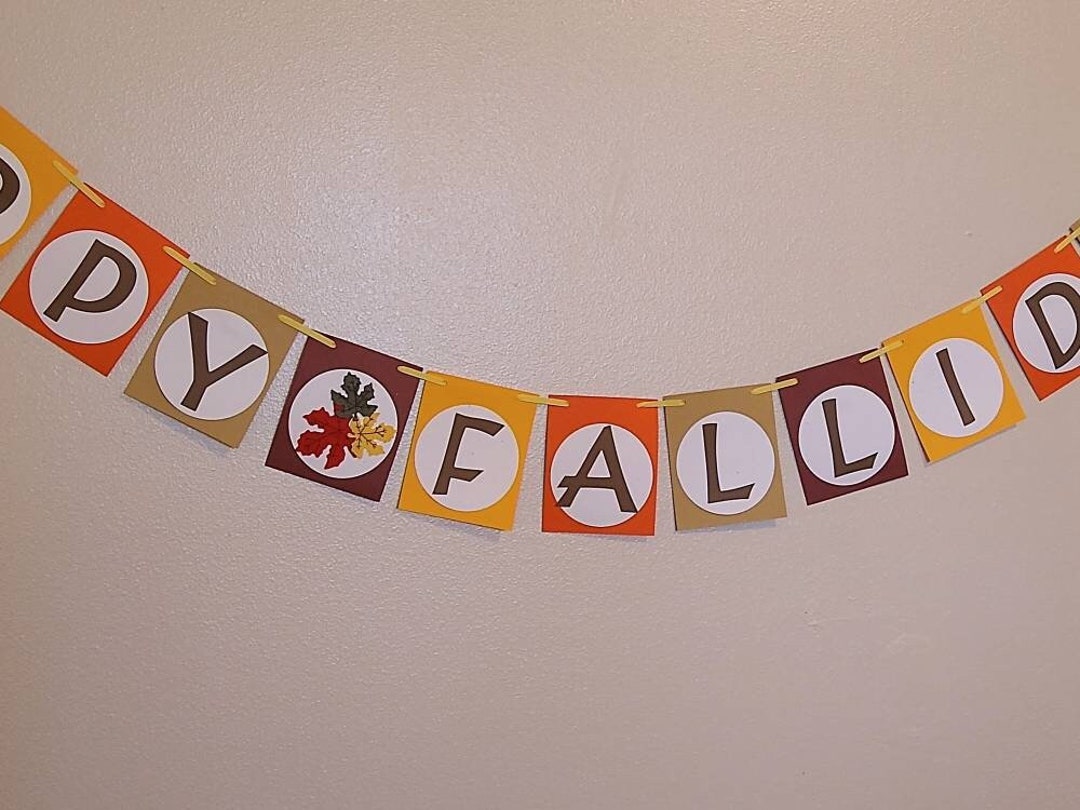Fall Themed Banner, Autumn Banner, Fall Mantel Decor, Fallalulia Banner ...