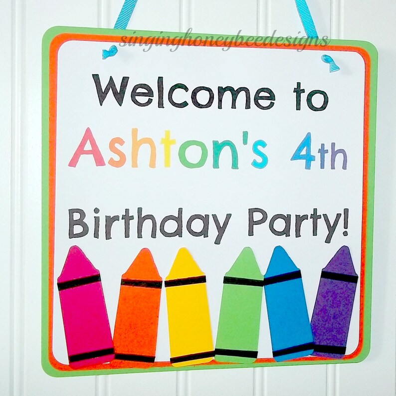 Color Crayon Birthday Package Crayon Birthday Party Art | Etsy