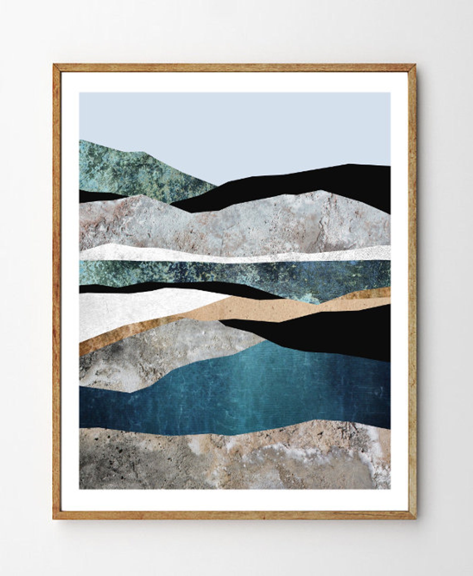 Abstract Landscape Art Surreal Nature Wall Art Mountain | Etsy