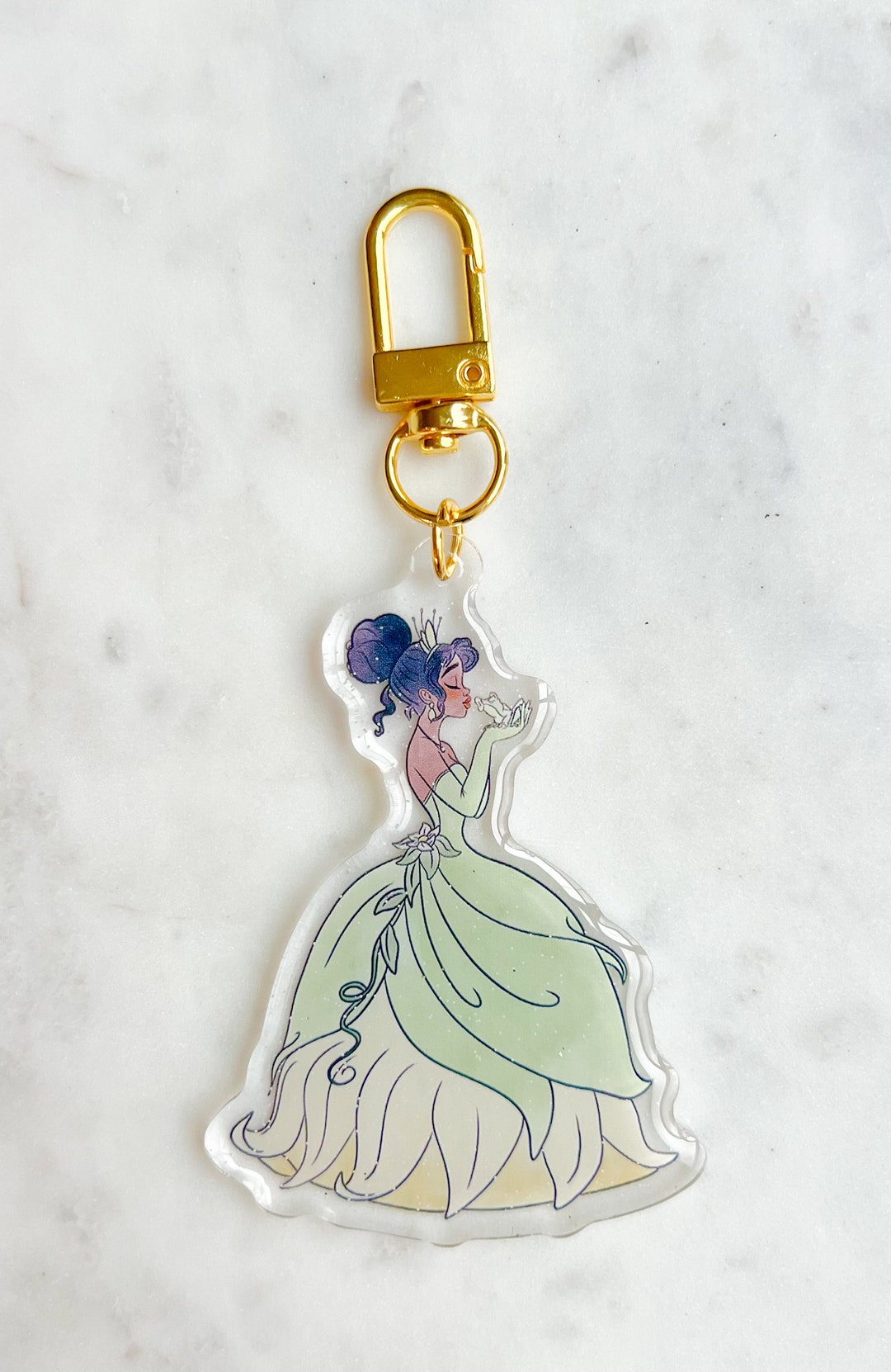 Princess T Bag Charm // Princess Keychain // Theme Park Bag Charm - Etsy