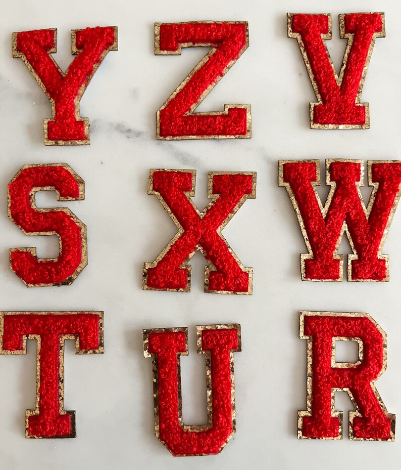 Red Alphabet Letter Adhesive Backing - Etsy