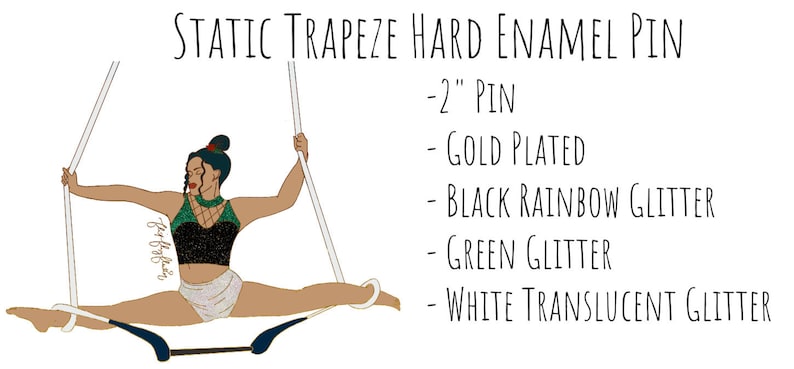 Static Trapeze Hard Enamel Pin - Etsy