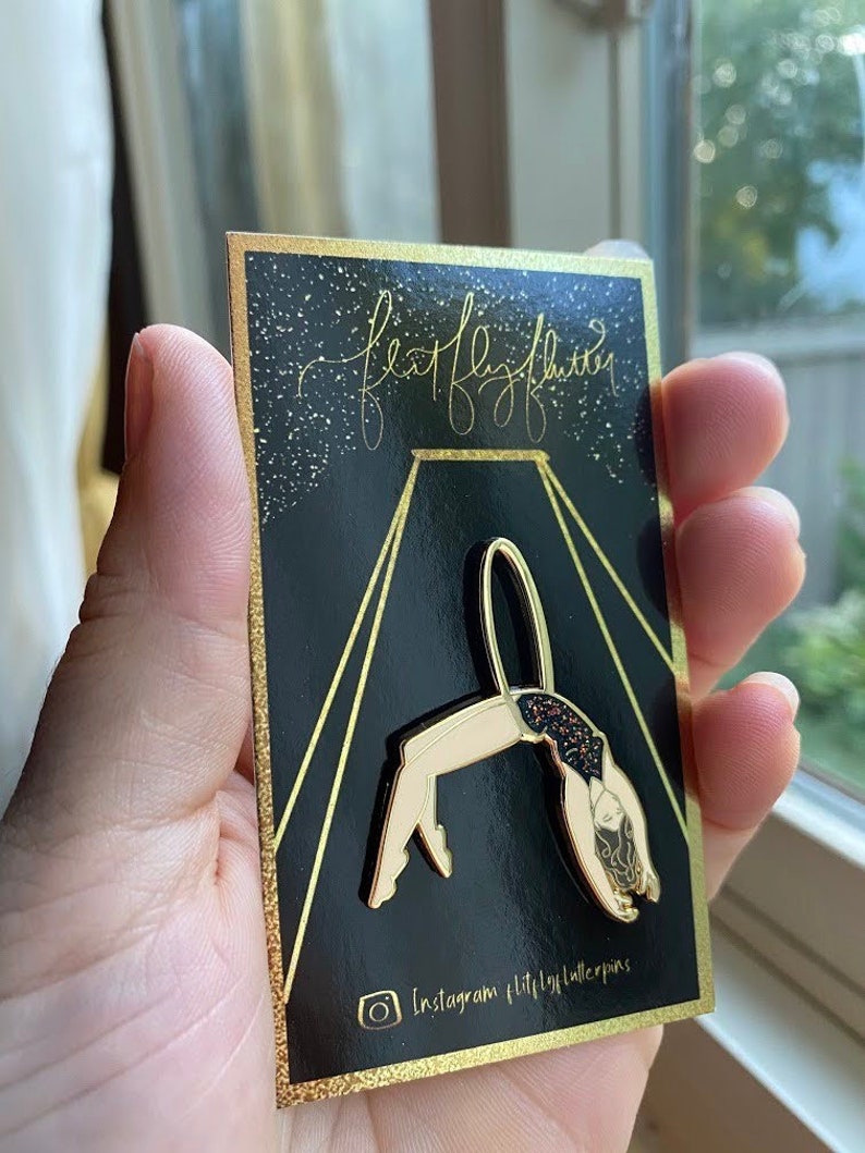 Aerial Hoop Enamel Pin - Etsy