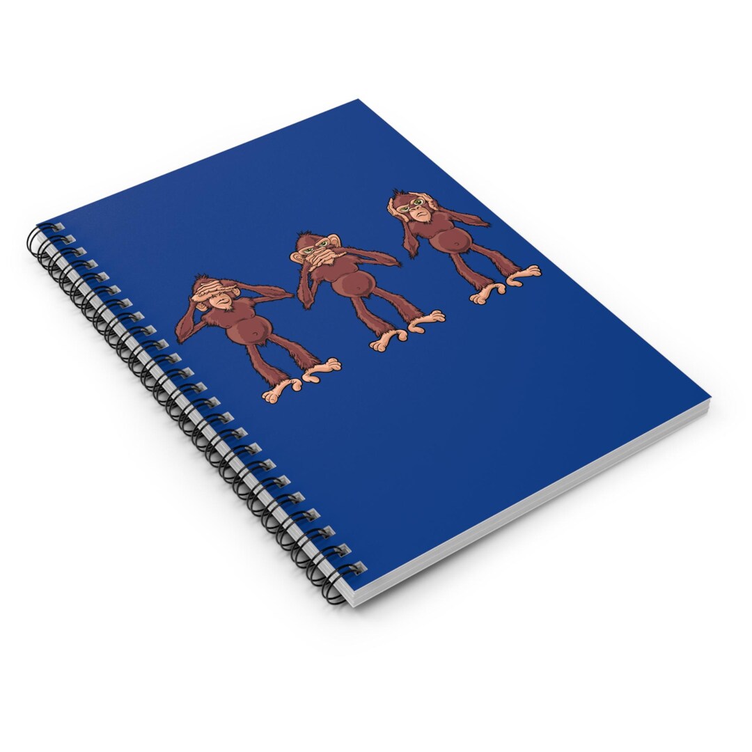 Spiral Notebook - Three Wise Monkeys Ruled Line, Writing Journal, Evil ...
