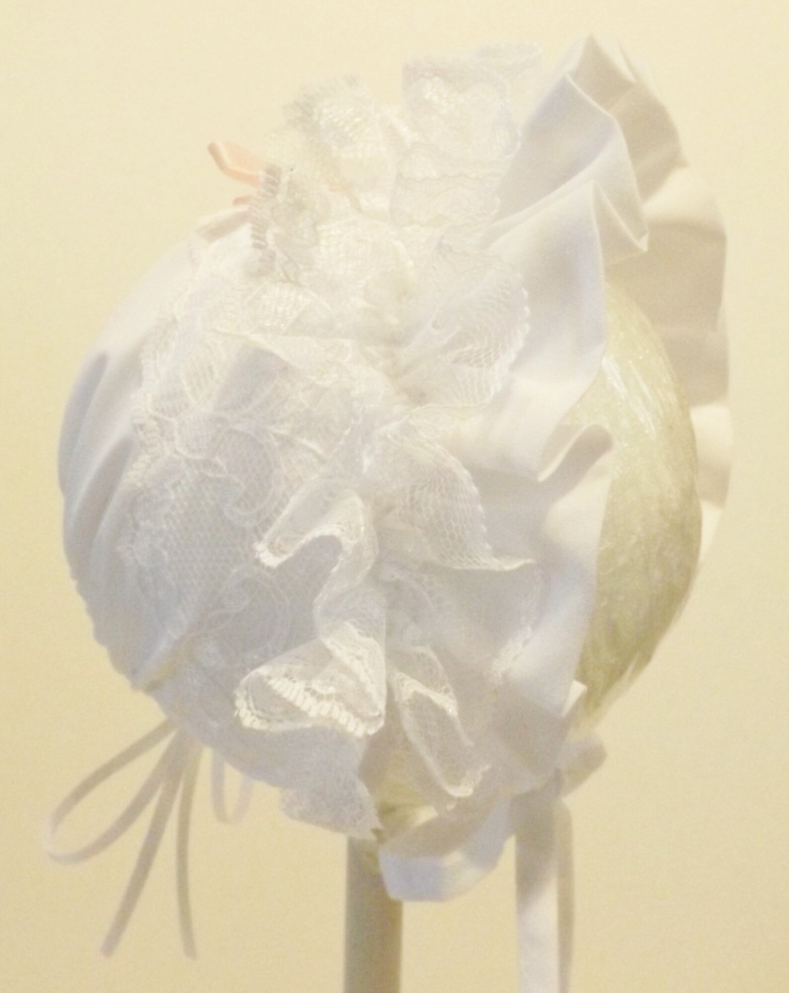 Heirloom Frilly White Lace Bonnet for Baby Girl's. | Etsy
