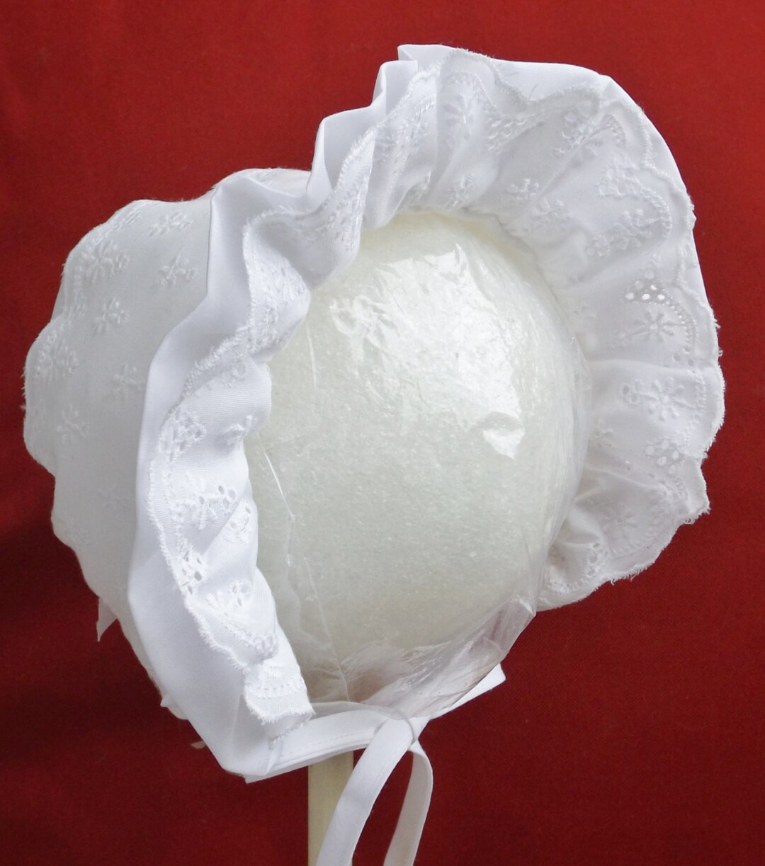 Heirloom Frilly Eyelet Lace Bonnet - Etsy