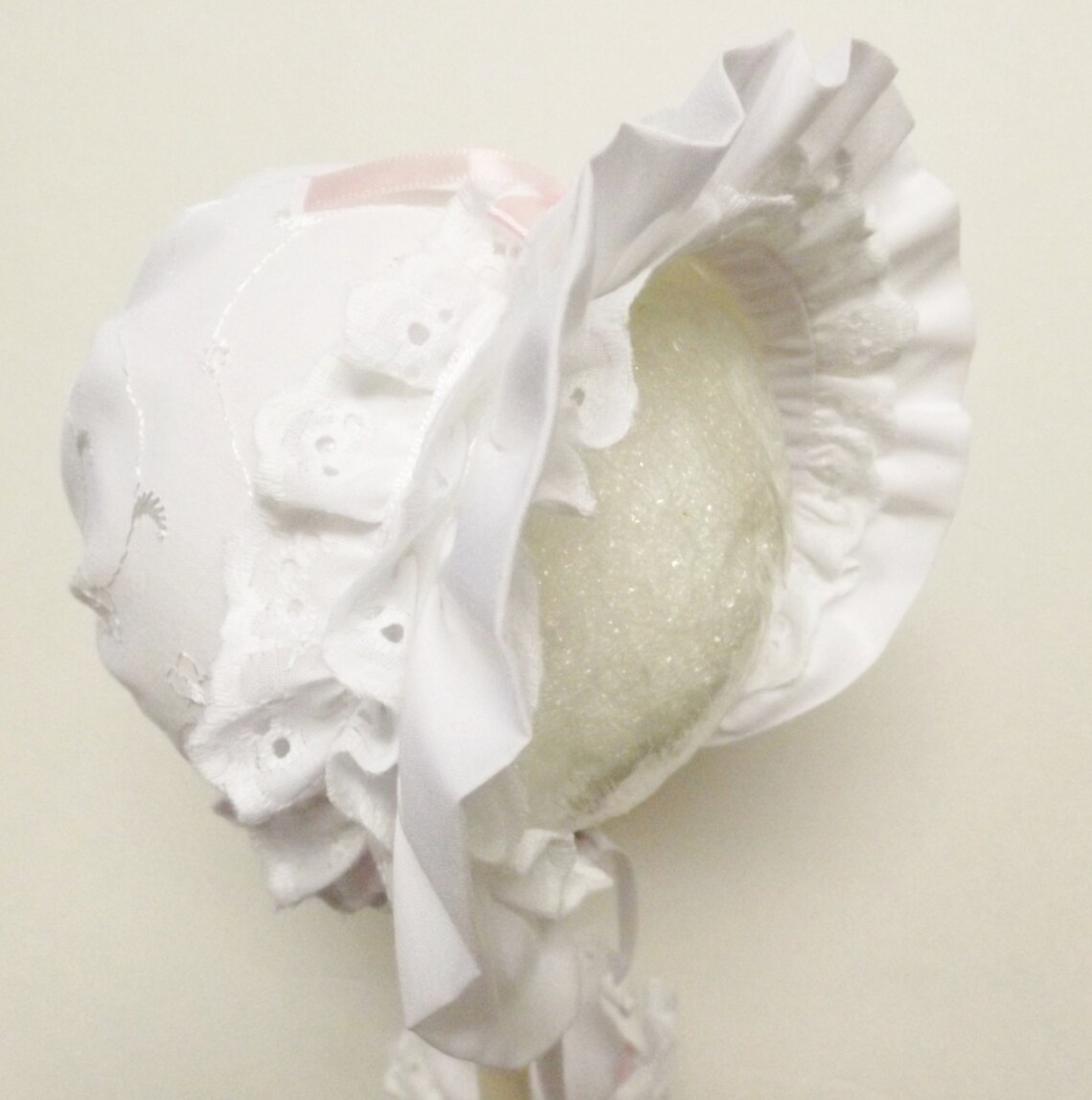 Beautiful Frilly Eyelet Lace Bonnet and Boots Set. Every Baby - Etsy