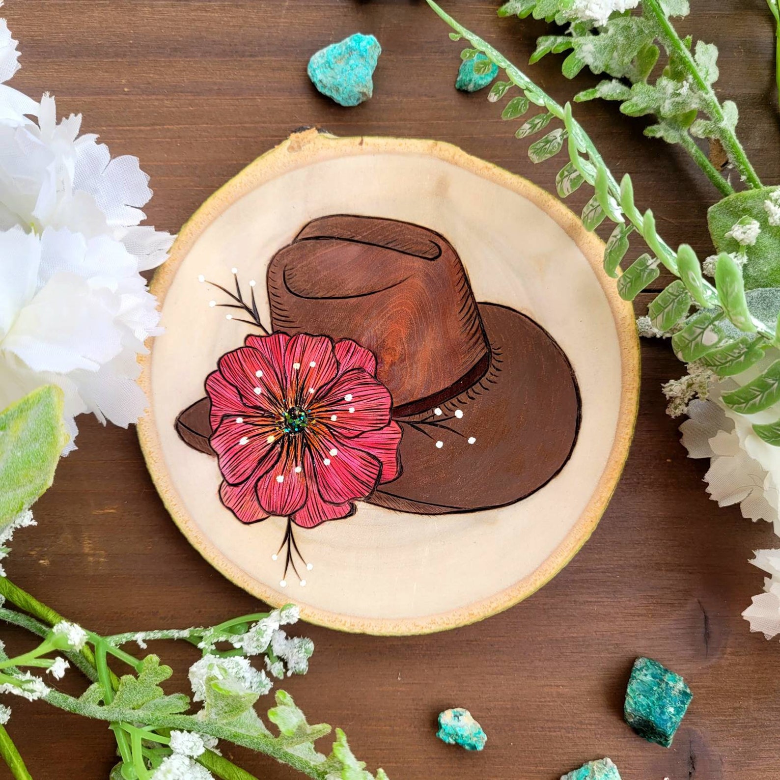 Cowboy Hat Pyrography Wall Hanging - Etsy