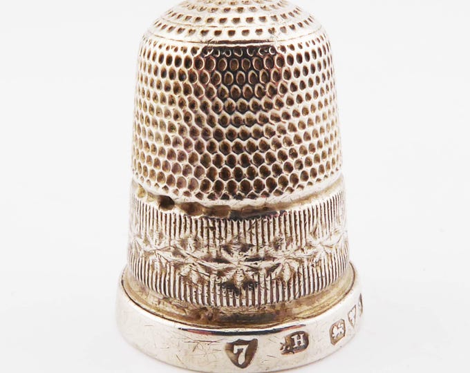 A Fine Fully Hallmarked Antique Sterling Silver Thimble by Charles ...