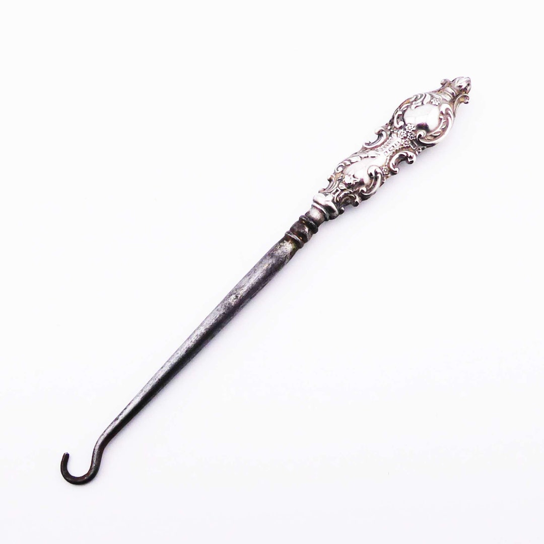 Antique Edwardian Hallmarked Sterling Silver Button Hook - Etsy
