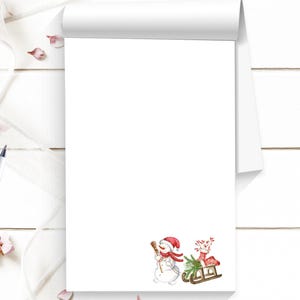 Personalized Notepads Cute Snowman Small Personalized Holiday Notepad ...