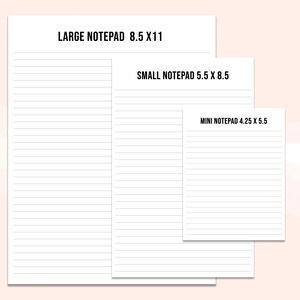Minimalist Notepad Lined or Blank Custom Notepad Select From 3 - Etsy
