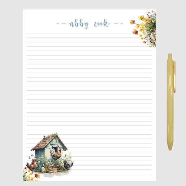Chicken Stationary - Etsy