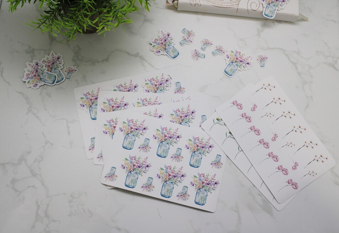 Cute Journal Stickers or Letter Writing Stickers Cute Mason Jar ...