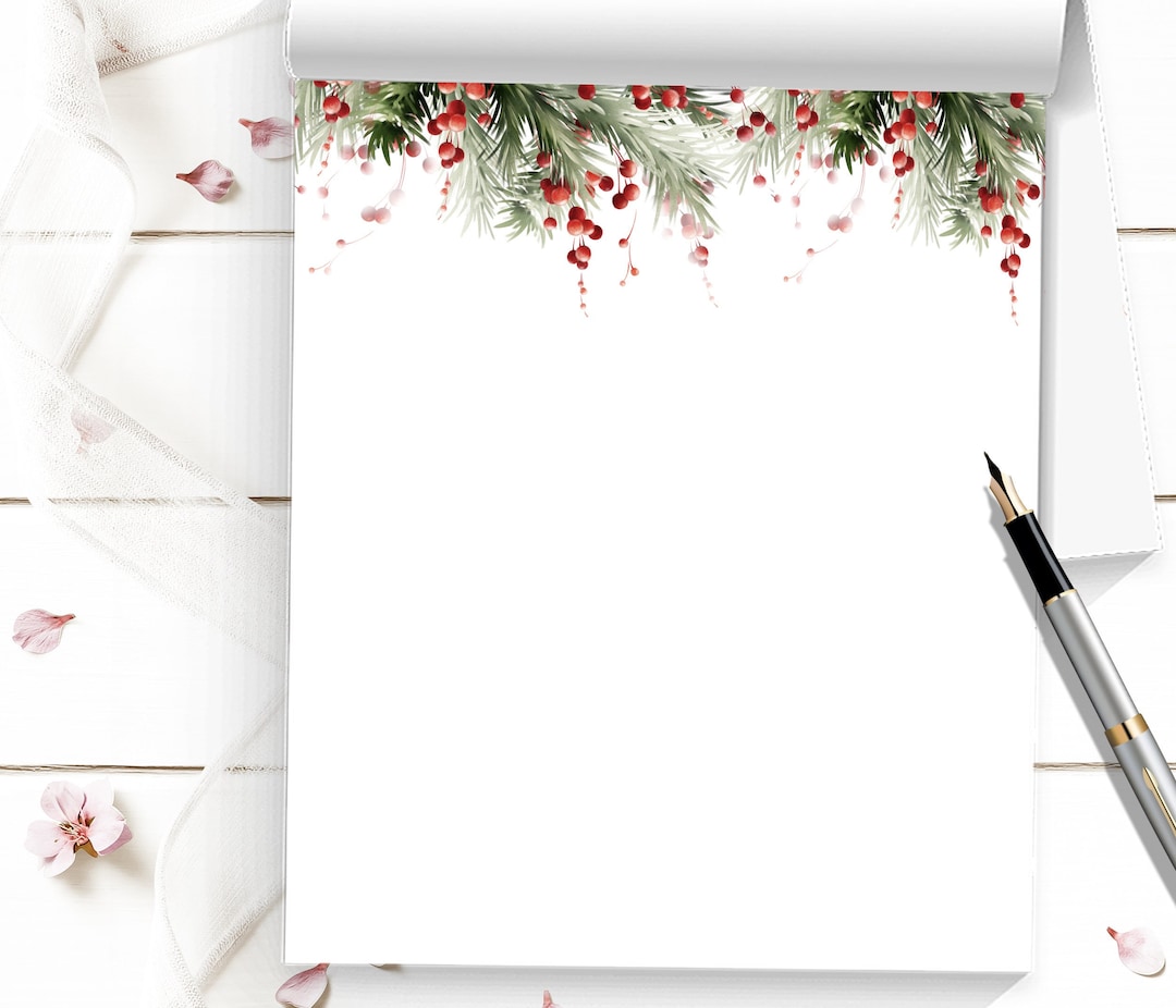 Christmas Notepad Large Winter Notepad 8.5 X 11 or Select From 5 Other ...
