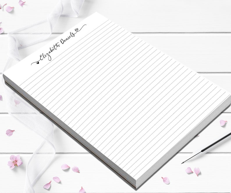 Personalized Notepad Lined or Blank Notepad Stationery Gift - Etsy