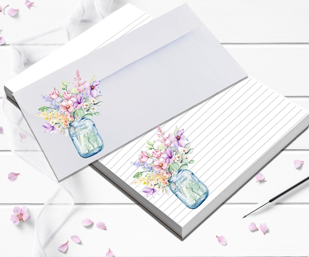 Stationary Set Pretty Notepad Personalized Gift to Give as a Birthday ...