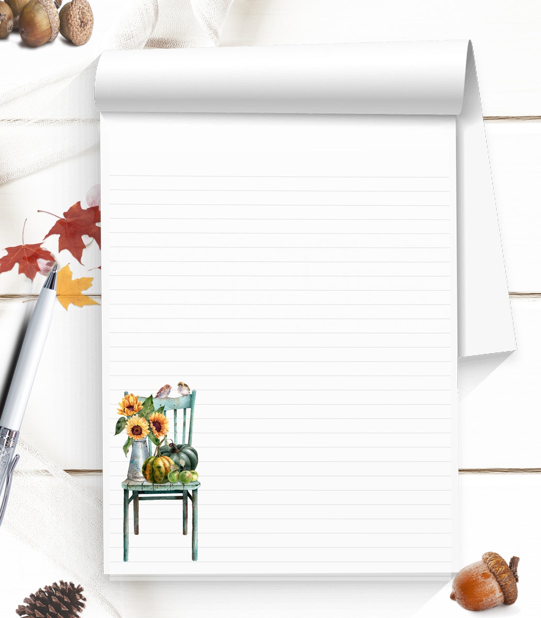 Fall Notepad Can Be a Personalized Gardener's Gift or Thank You Gift ...