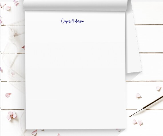 Personalized Notepad for Men or Women With 50 Sheets Choose to | Etsy