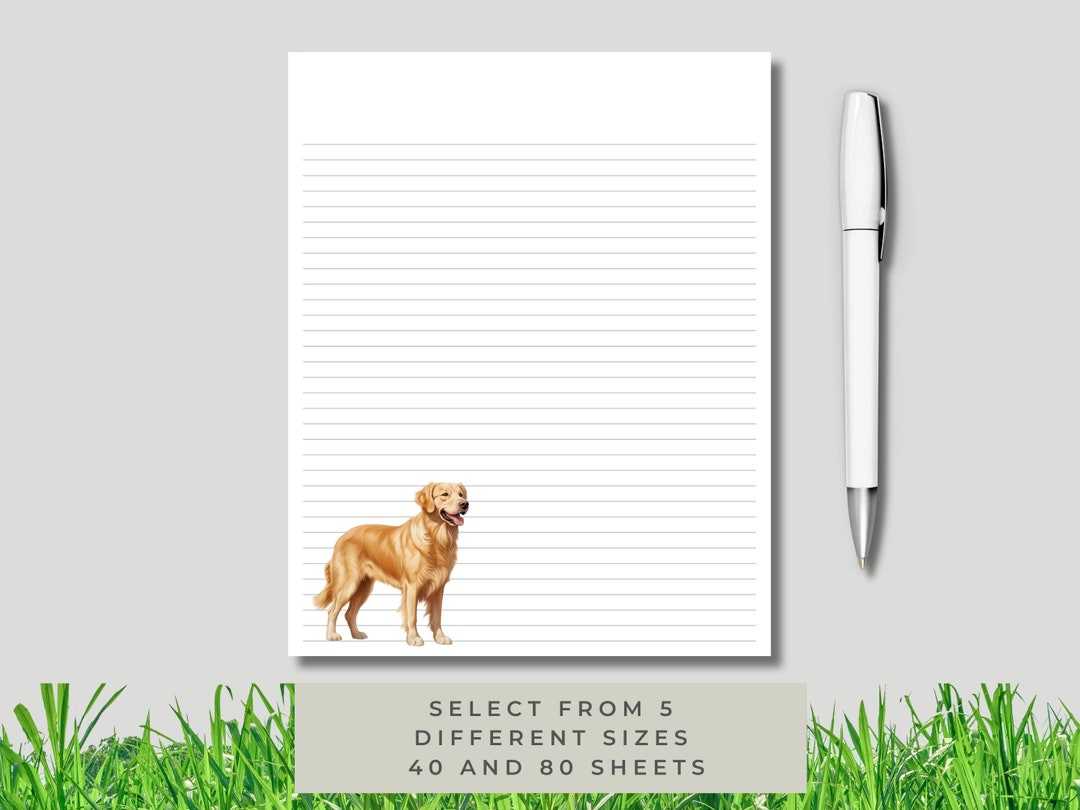 Dog Lover Gift Golden Retriever Notepad Customize Notepad With Your ...
