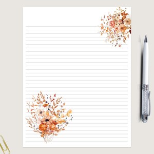 Custom Stationery Set Fall Personalized Notepad and Envelopes Large ...