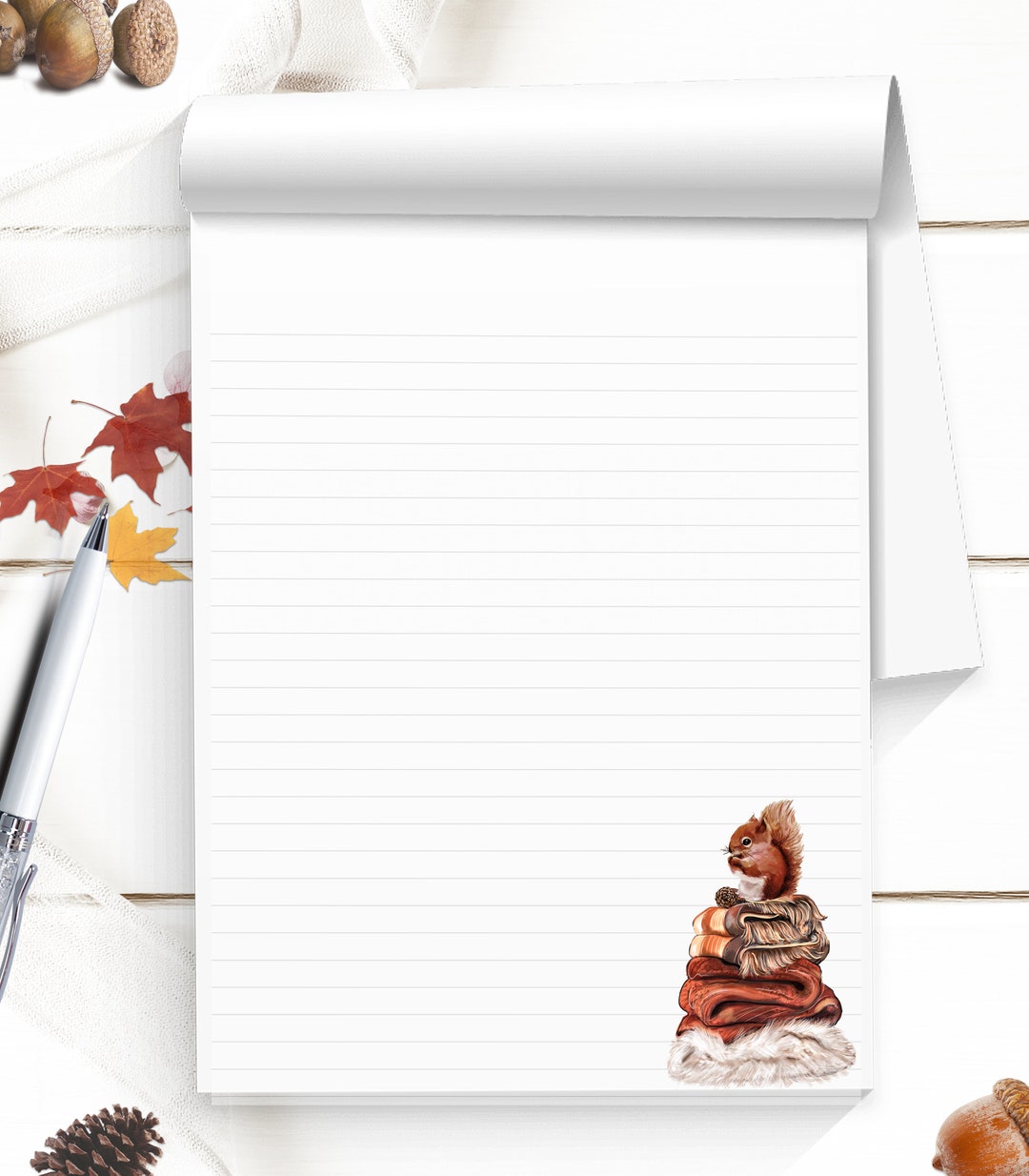 Cozy Fall Notepad Custom Stationery for Writing Out Your To-do List or ...