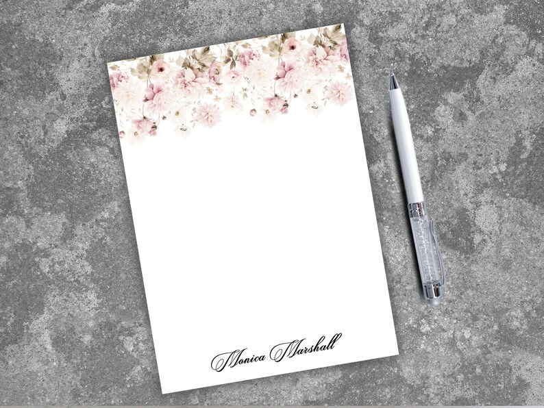 Personalized Desk Notepad, Custom Tear off Writing Pad | 50 or 100 ...