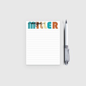 Personalized Notepad Has Two Cute Fonts Custom Writing Paper a ...