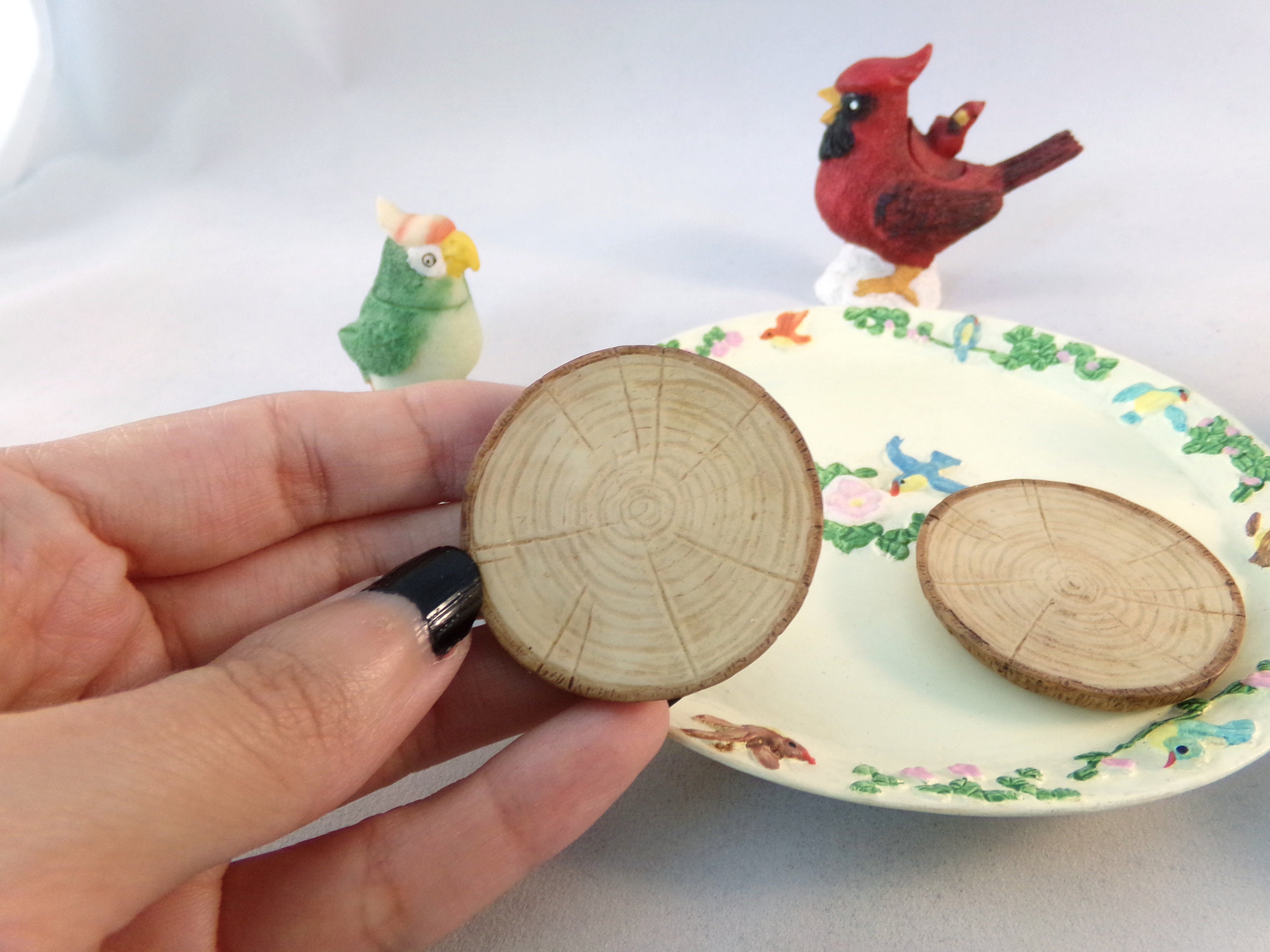 Vintage Mini Bird Tea Set Polyrein Animal Tea Set Red Bird Parrot Blue ...