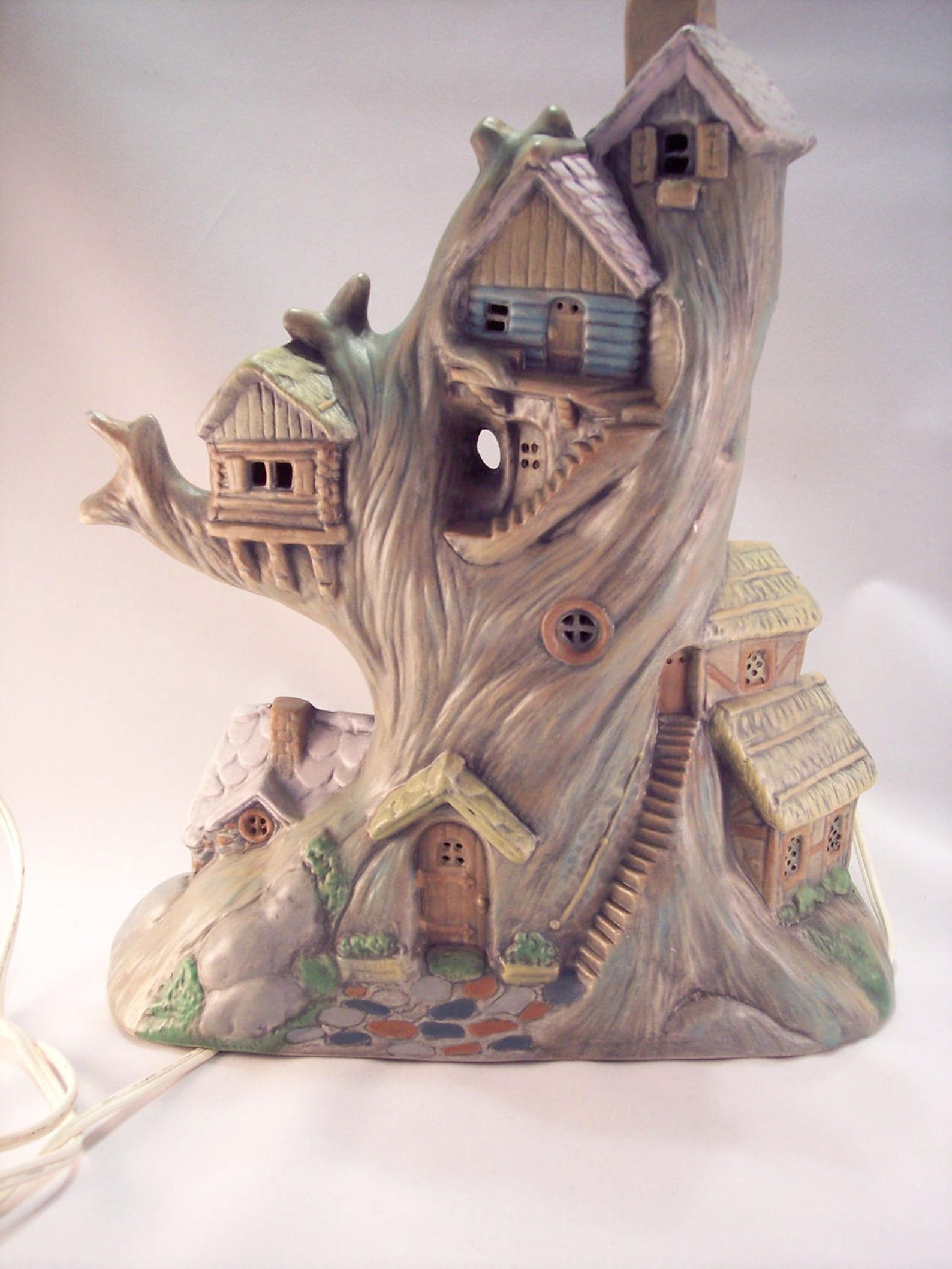Vintage Hand Painted Ceramic Easter Light up Tree With Easter - Etsy