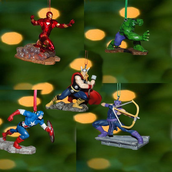 Items similar to Disney Marvel Avengers Custom Complete Ornament Set on ...