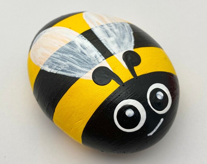 Personalised 'buzbee' Bee Pebble Hand Painted Ceramic - Etsy