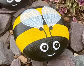 Bee Painted Rock | Etsy