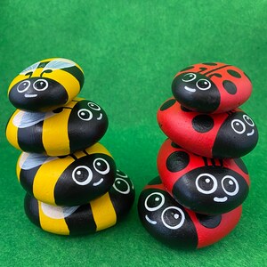 Personalised 'buzbee' Bee Pebble Hand Painted - Etsy