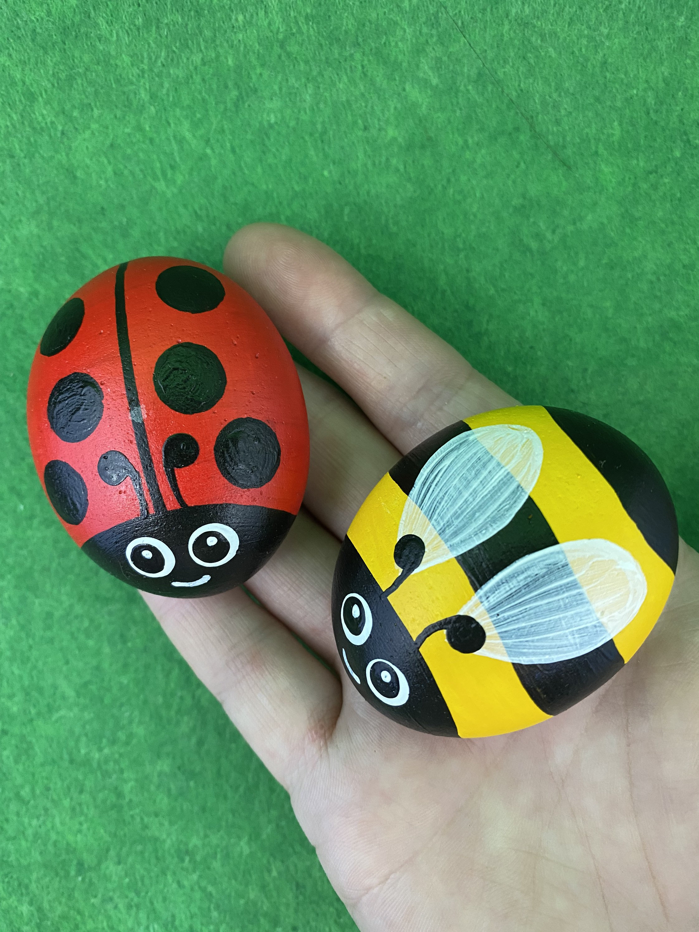 Personalised 'buzbee' Bee Pebble Hand Painted | Etsy UK