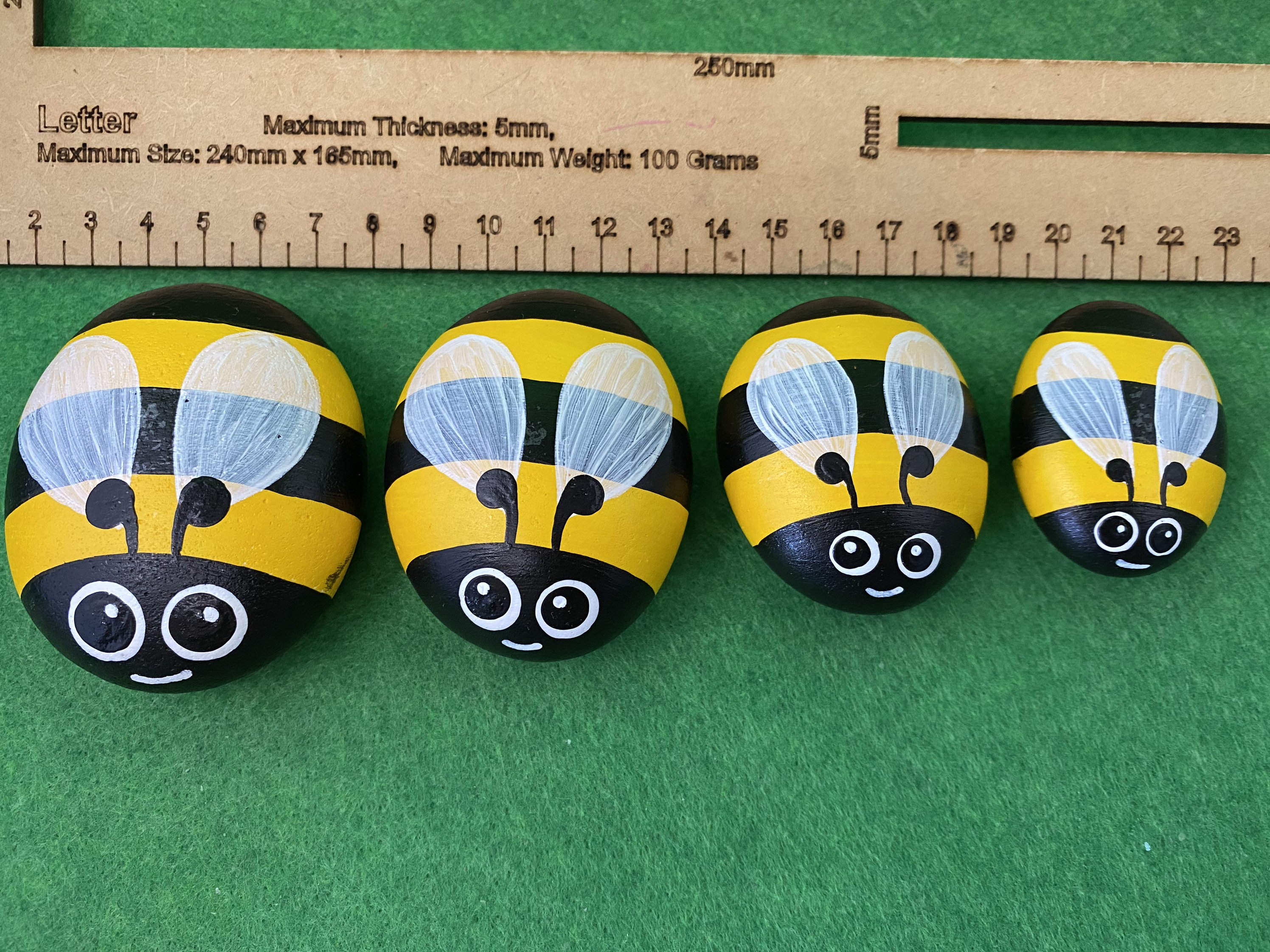 Personalised 'buzbee' Bee Pebble Hand Painted | Etsy UK