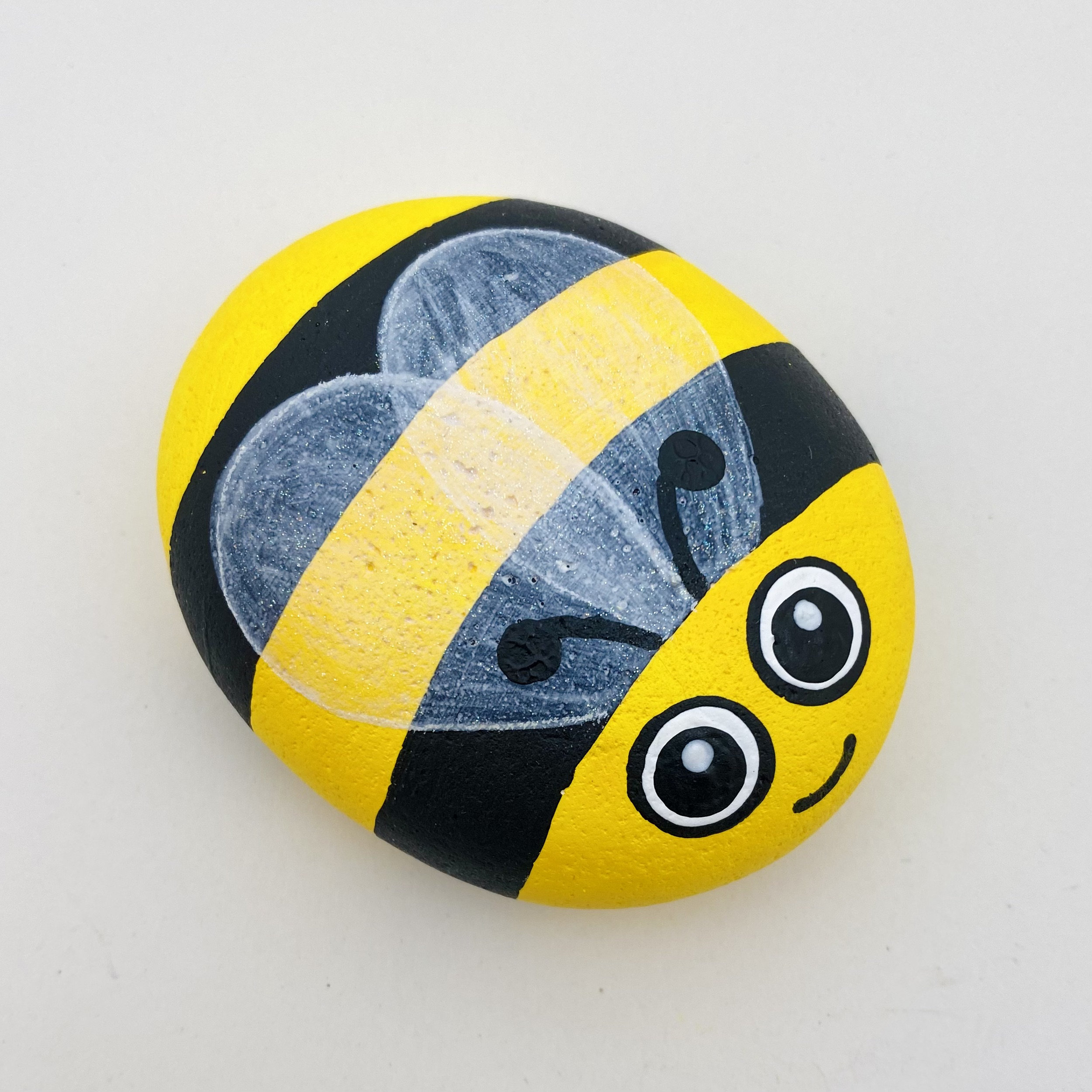 Personalised 'buzbee' Bee Pebble, Hand Painted Ceramic Stone - Etsy UK