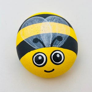 Personalised 'buzbee' Bee Pebble, Hand Painted Ceramic Stone - Etsy
