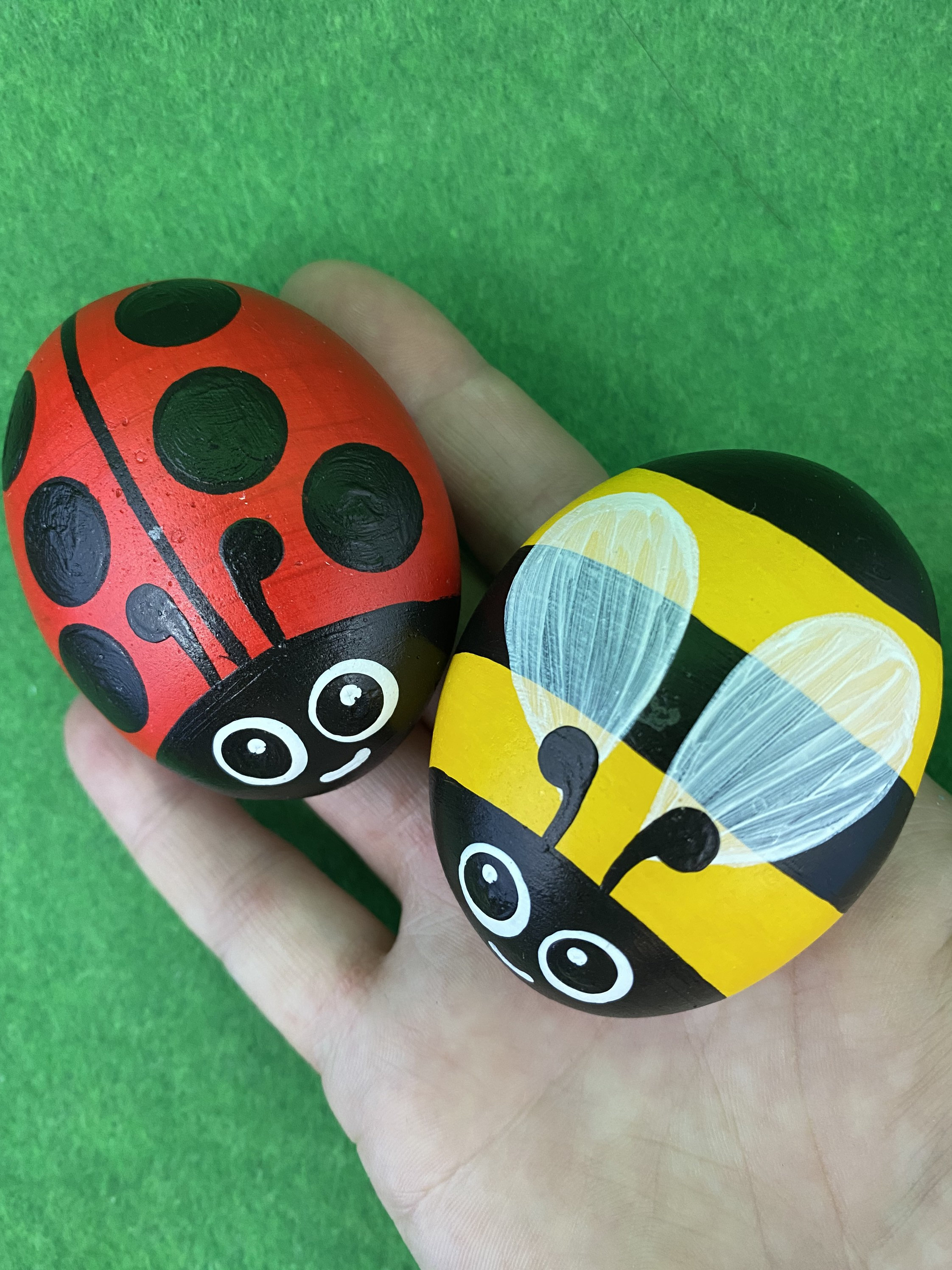 Personalised 'buzbee' Bee Pebble Hand Painted | Etsy UK